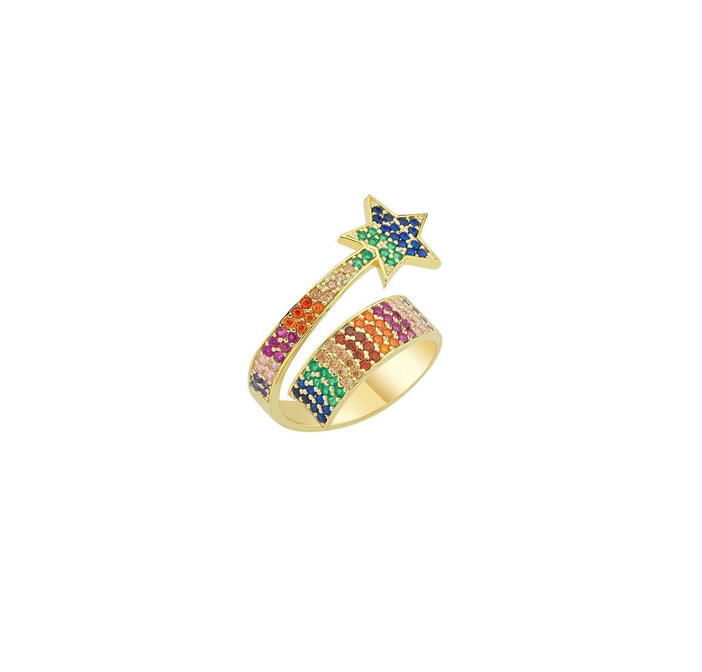 RAINBOW STAR RING – ELEGANT GIRLS